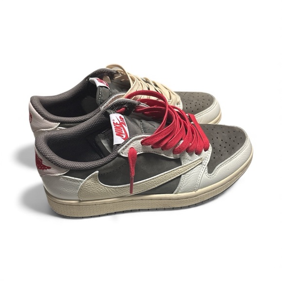 Travis Scott | Shoes | Travis Scott Mens Gray And Red Sneakers With ...
